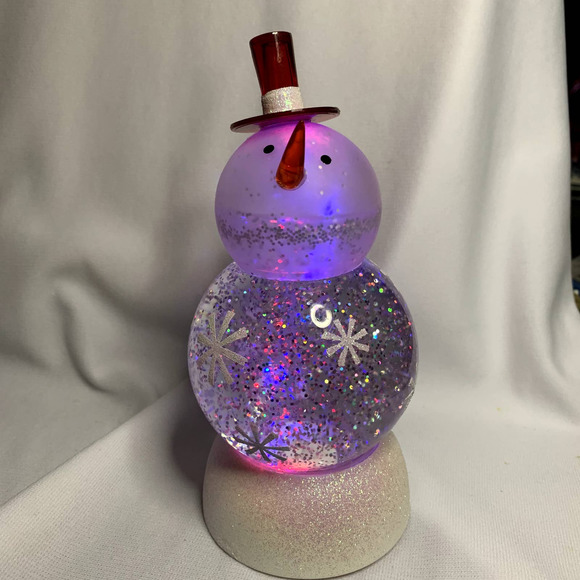 Hallmark | Holiday | Very Rare 207 Hallmark Snowman Snow Globe Lights ...